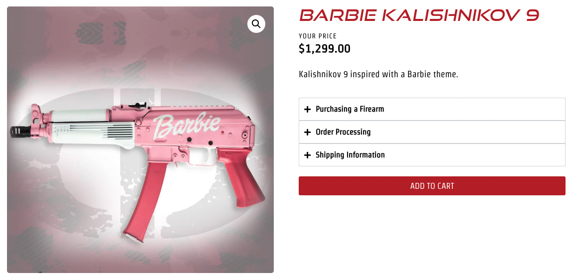 Custom Gun Shop Debuts Barbie AK - The Smoking Gun | The Smoking Gun